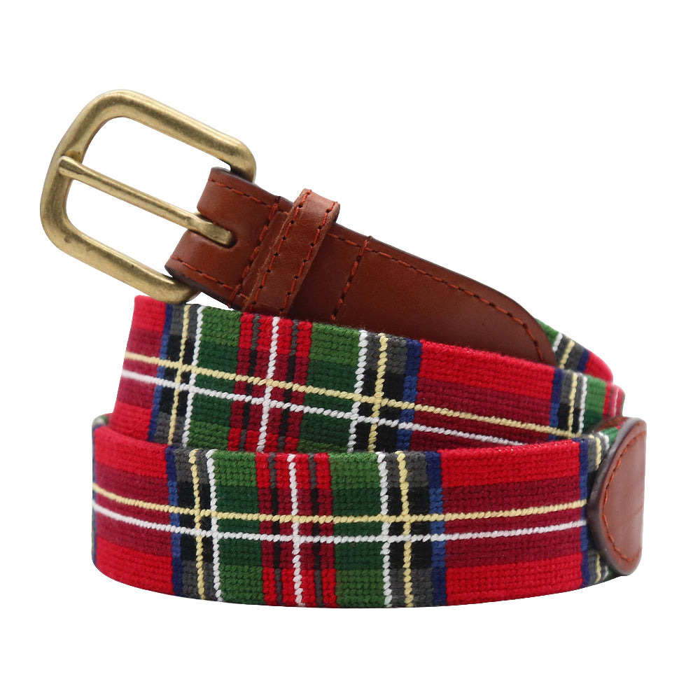 Christmas Plaid Needlepoint Belt by Smathers & Branson – Country Club Prep