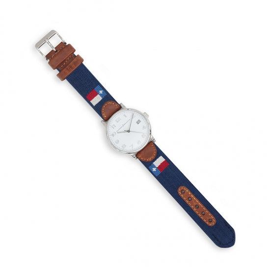 Texas Flag Needlepoint Watch by Smathers & Branson – Country Club Prep