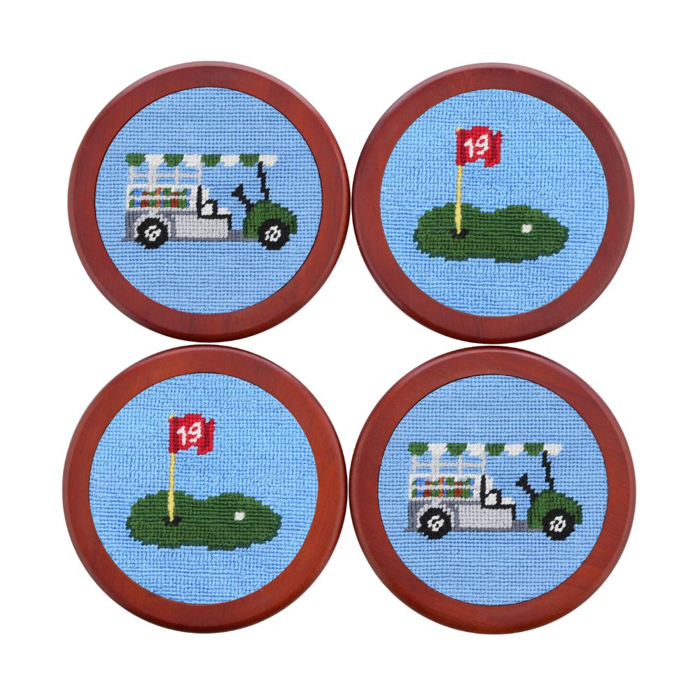 Needlepoint Coasters & Embroidered Coaster Sets – Country Club Prep
