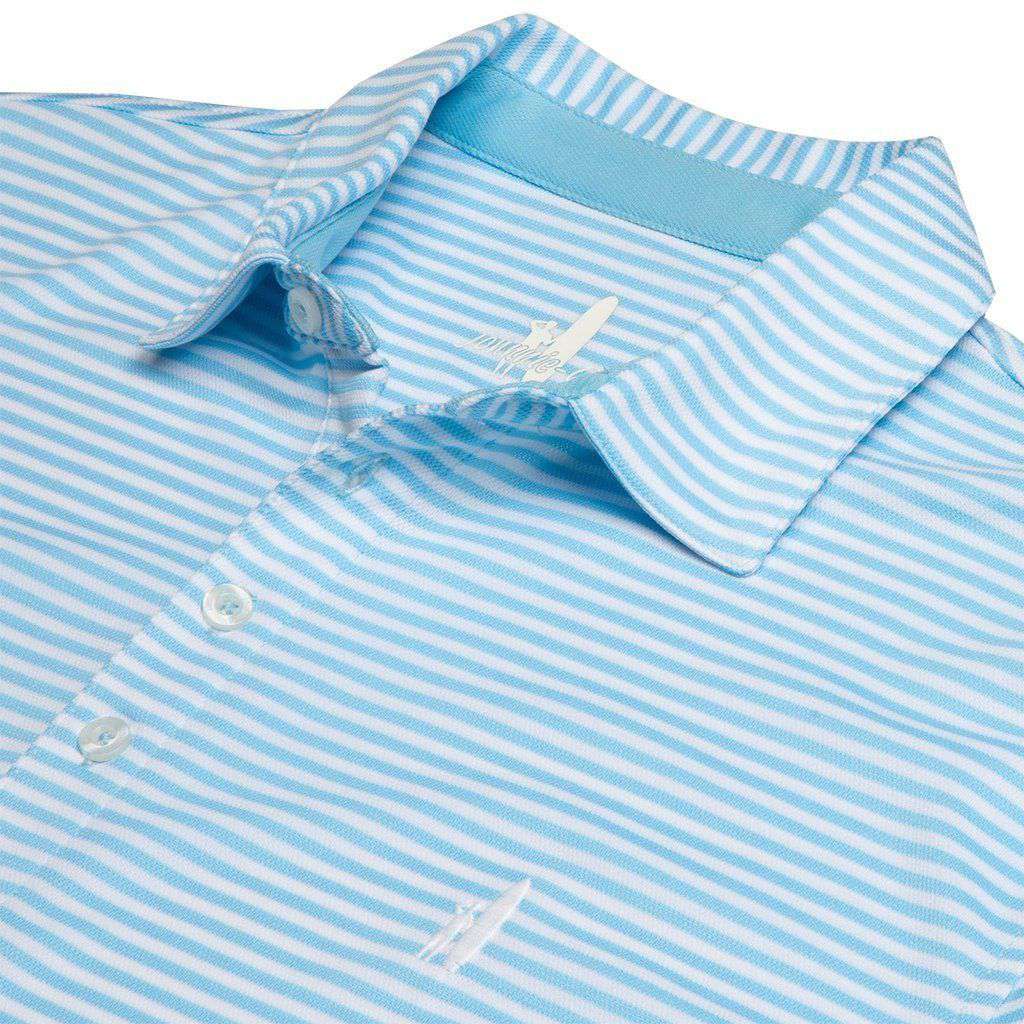 Johnnie-O Bunker Striped Prep-Formance Polo in Tangerine – Country Club ...