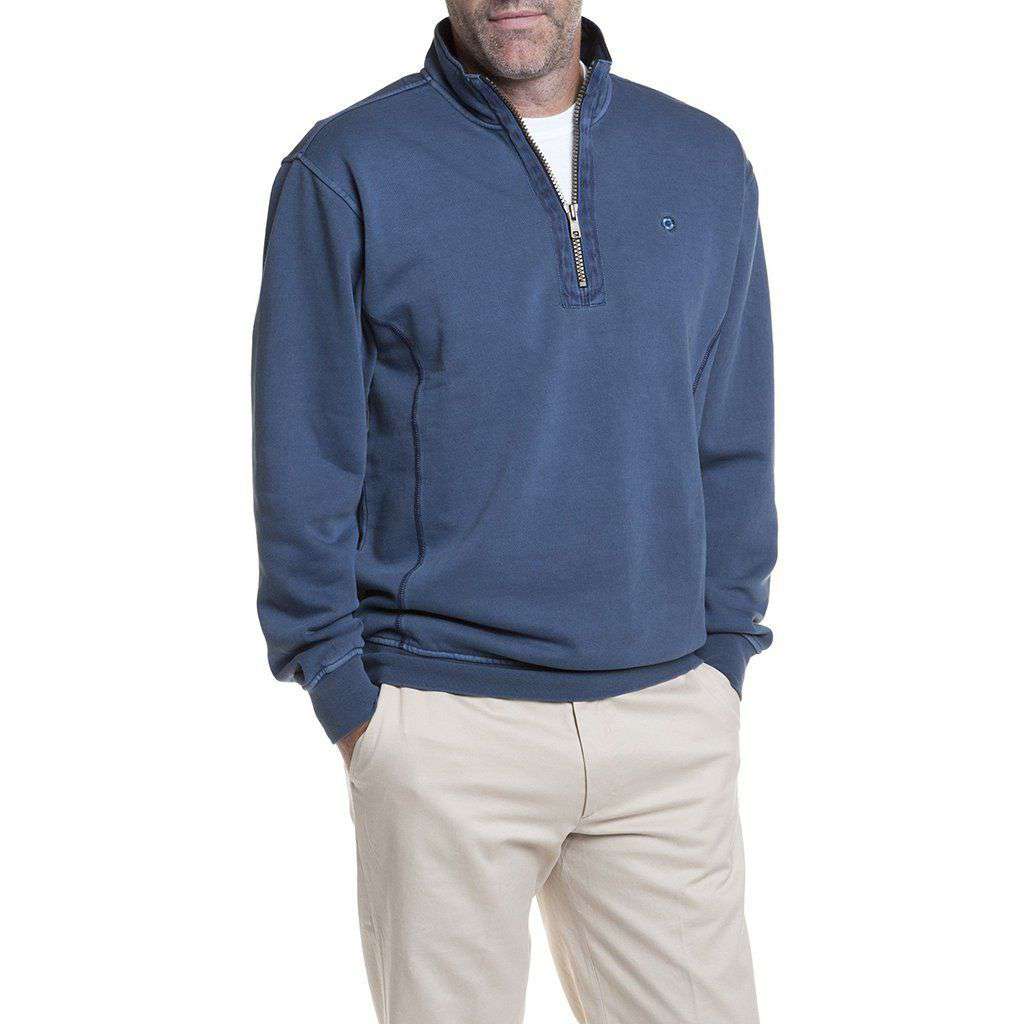Castaway Clothing Breakwater Quarter Zip in Navy – Country Club Prep