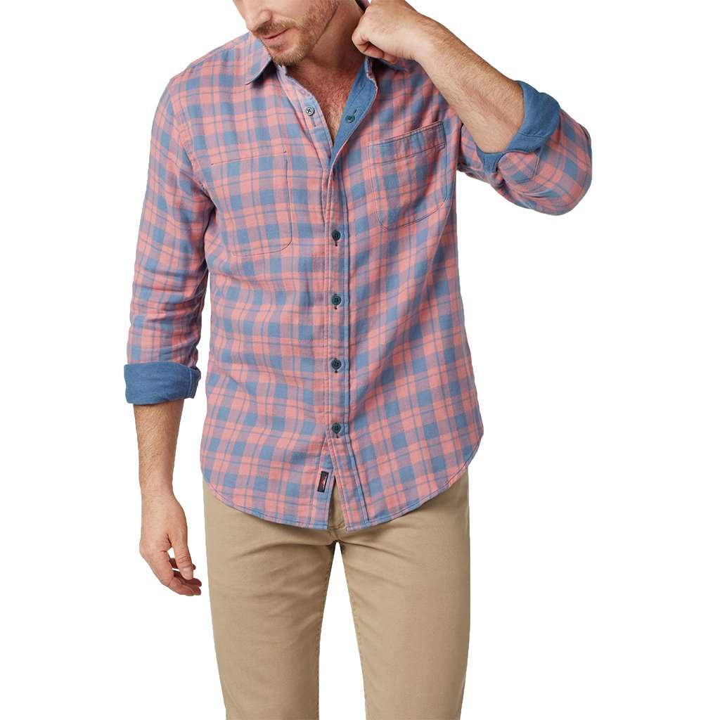 Faherty Reversible Belmar Shirt in Dusty Rose Blue Plaid – Country Club ...
