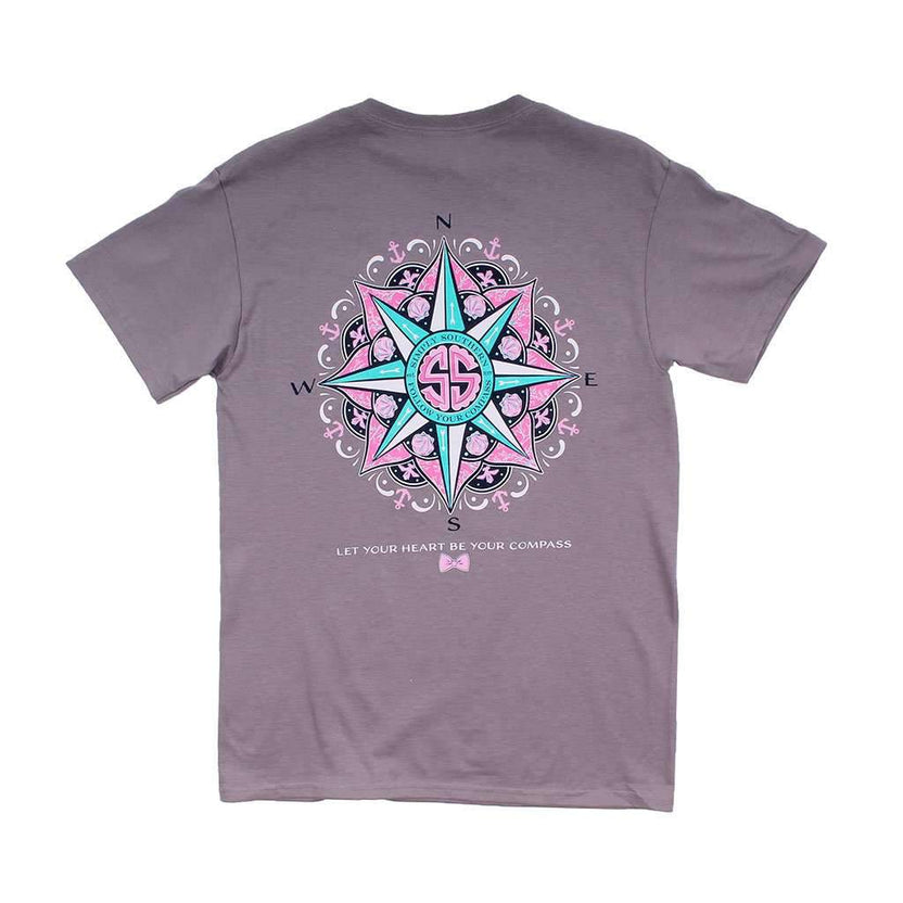 Simply Southern Preppy Compass Tee in Steel – Country Club Prep