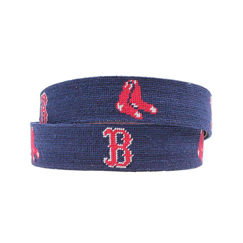 Smathers & Branson Boston Red Sox Needlepoint Belt – Country Club Prep