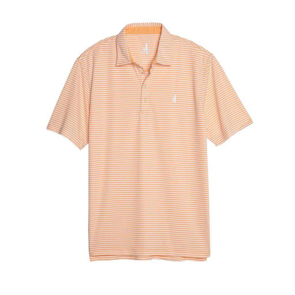Johnnie-O Bunker Striped Prep-Formance Polo in Tangerine – Country Club ...