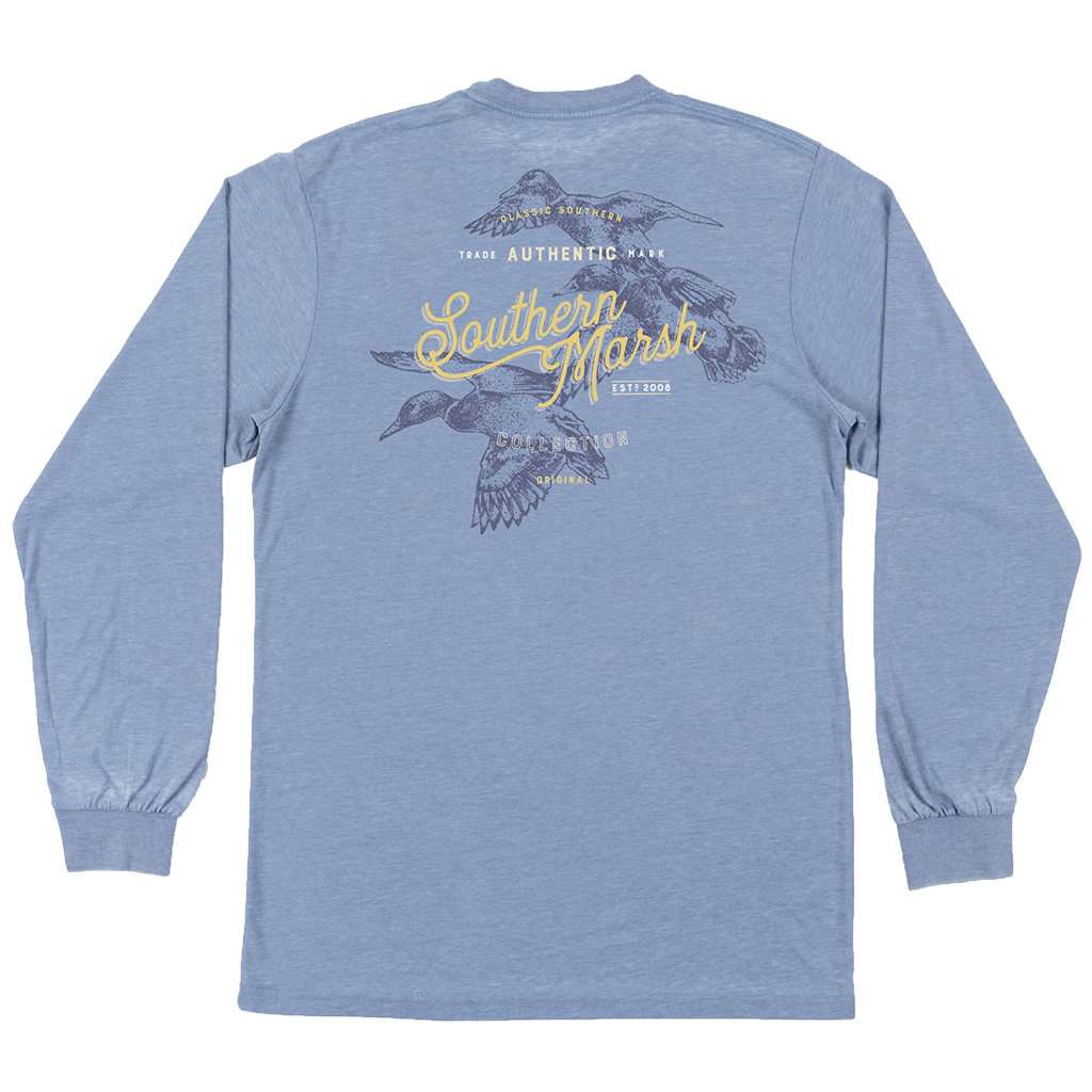 Southern Marsh Long Sleeve Seawash™ Duck Trio Tee | Free Shipping ...