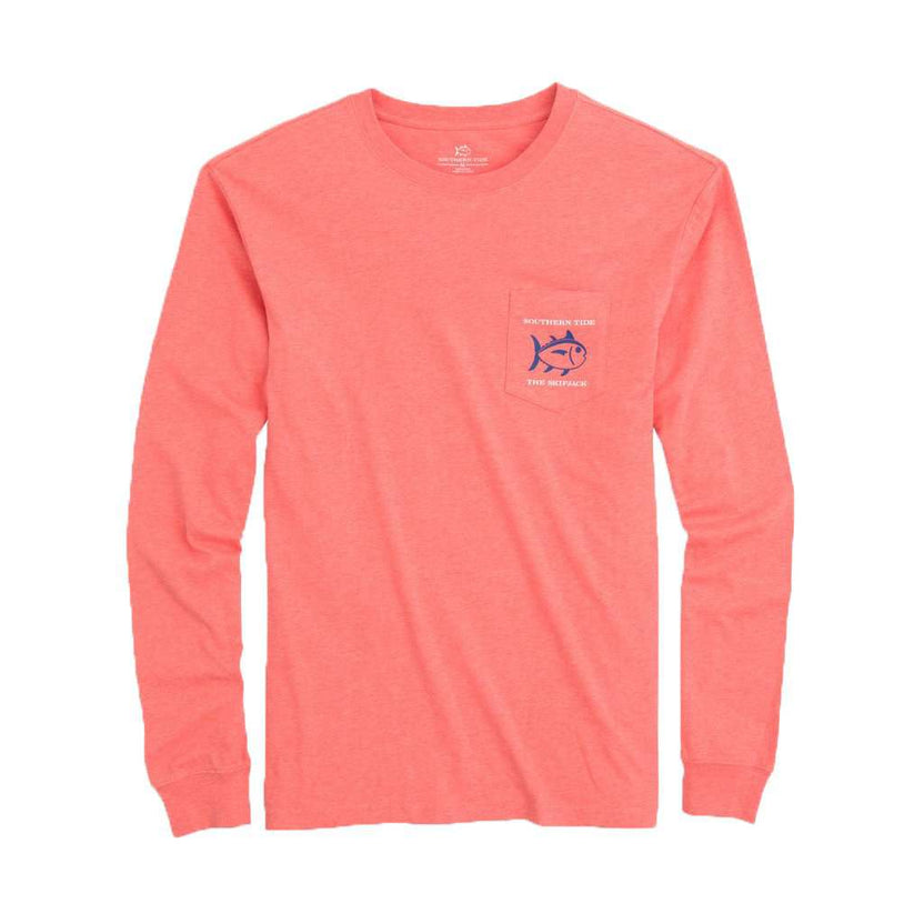 Southern Tide Fish Series Red Fish Heathered Long Sleeve T-Shirt in ...