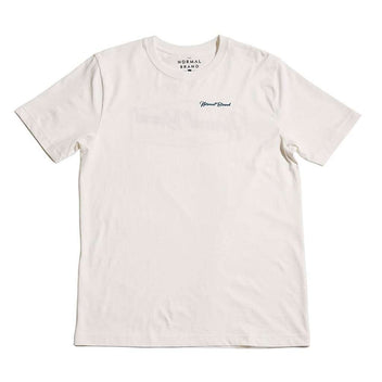 The Normal Brand Industrial Logo Short Sleeve Tee in White & Navy ...