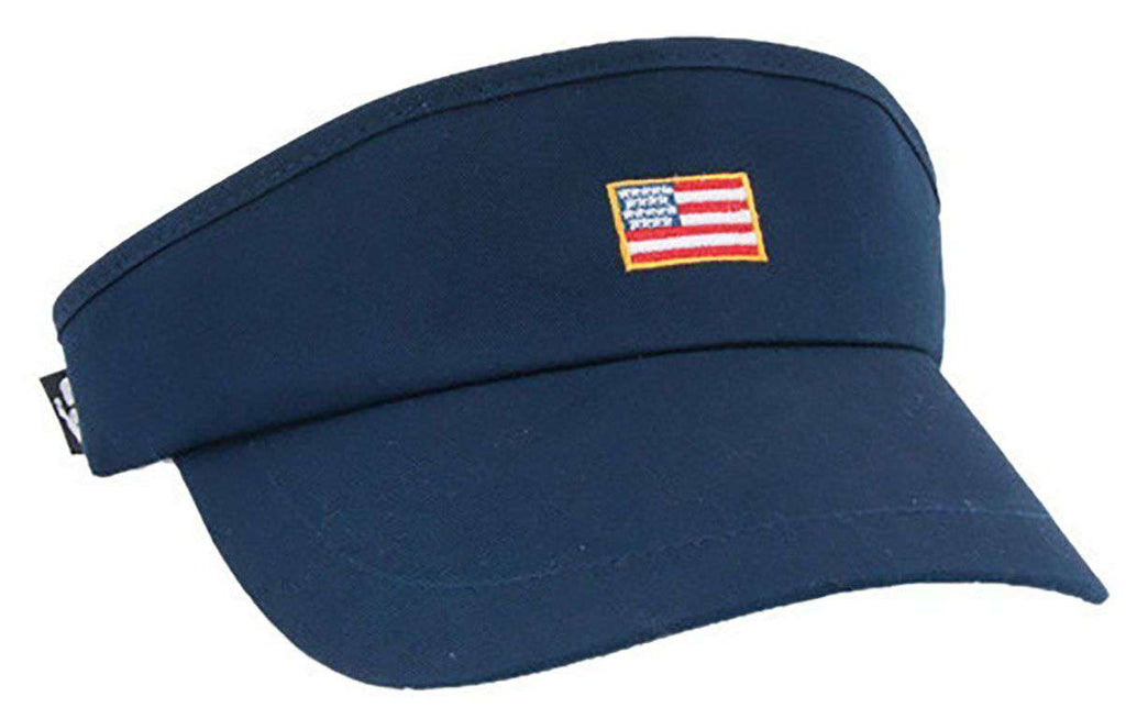 Rowdy Gentleman American Flag Patch Visor in Navy – Country Club Prep