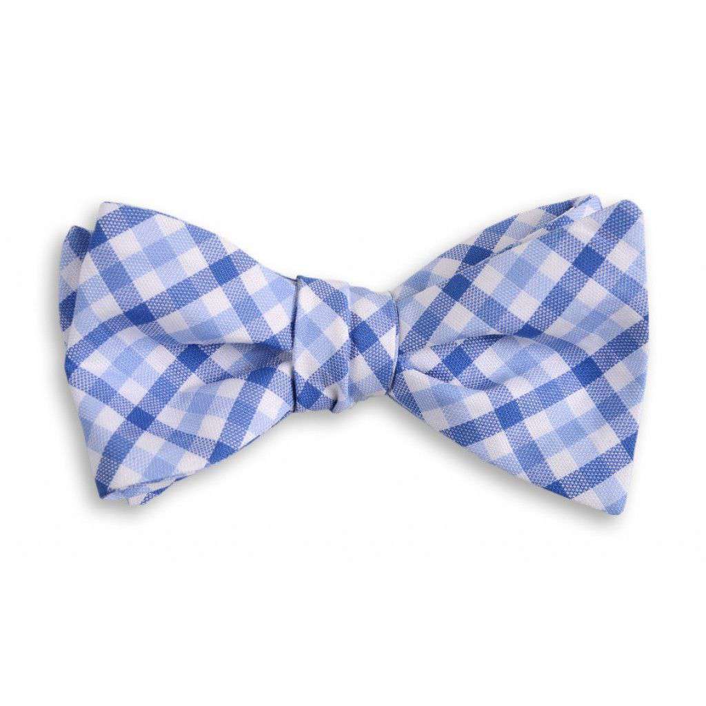 High Cotton Blake Check Bow Tie in Blue – Country Club Prep
