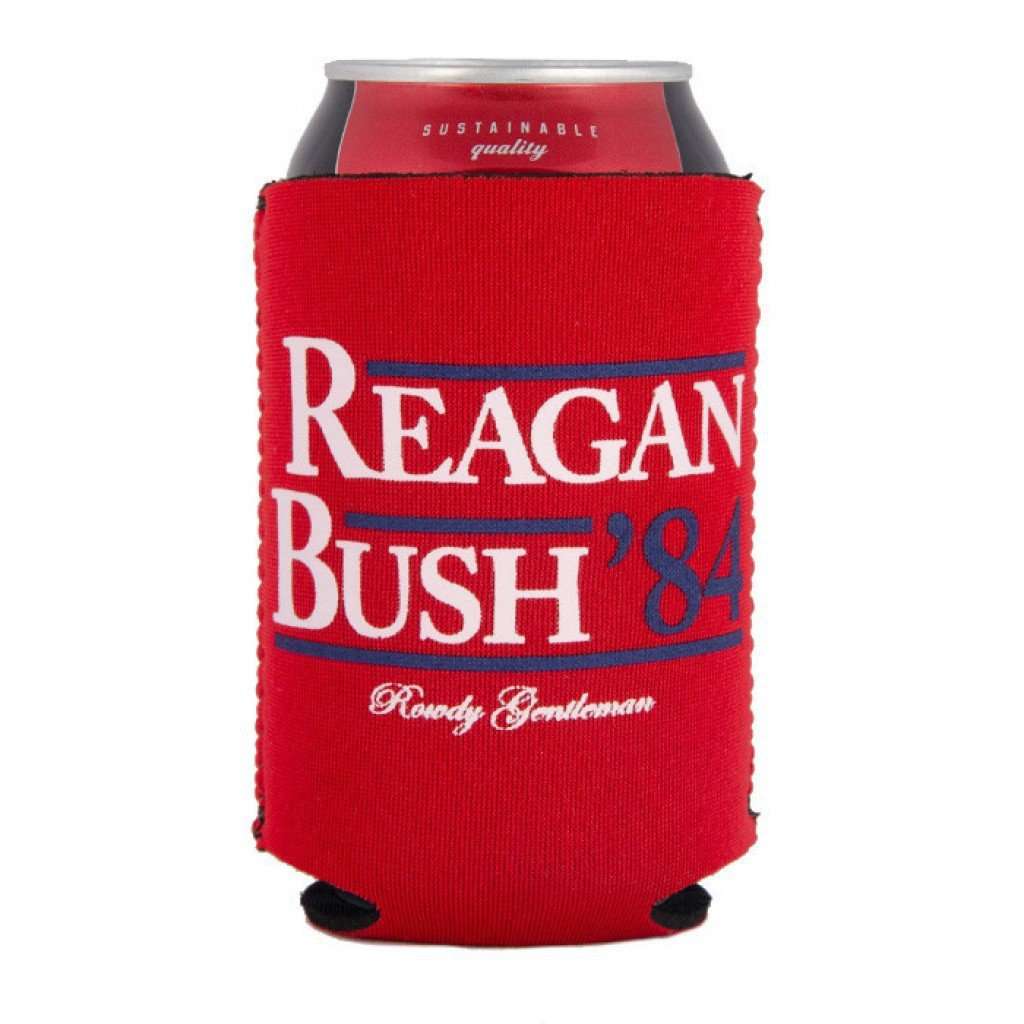 Rowdy Gentleman Reagan Bush '84 Can Holder in Red – Country Club Prep