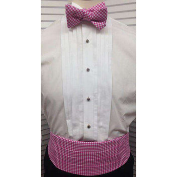 Just Madras Cummerbund Set in Pink Gingham – Country Club Prep