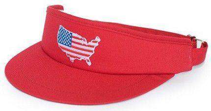 State Traditions America Golf Visor in Red – Country Club Prep