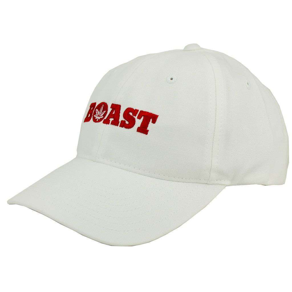 Boast Classic Twill Boast Logo Baseball Hat in White – Country Club Prep