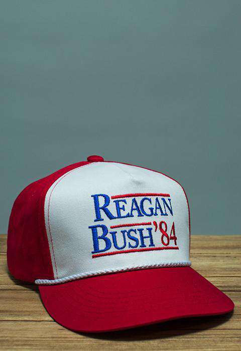 Rowdy Gentleman Reagan Bush '84 Rope Hat in Red and White – Country ...