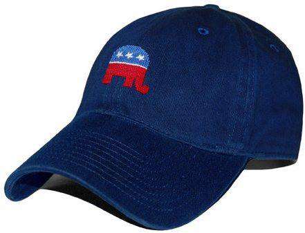 Smathers and Branson Republican Needlepoint Hat in Navy – Country Club Prep
