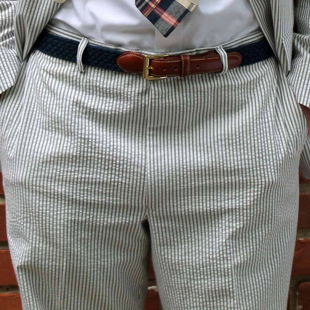 Two Button Seersucker Suit in Grey by Hardwick Clothes-32-38R – Country ...