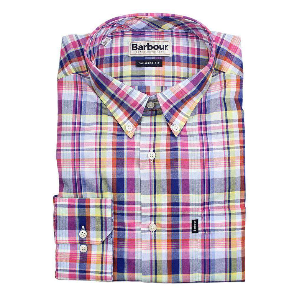 Barbour Douglas Tailored Fit Button Down in Candy Pink – Country Club Prep