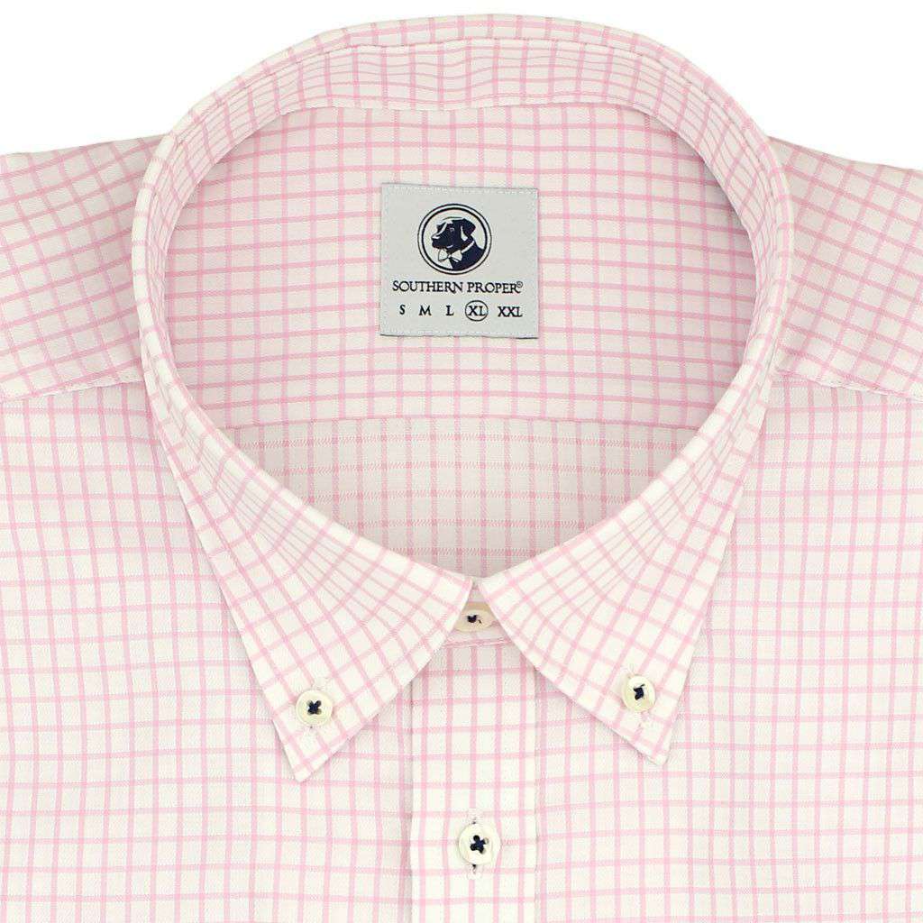 Southern Proper Goal Line Shirt in Pink Tattersall – Country Club Prep