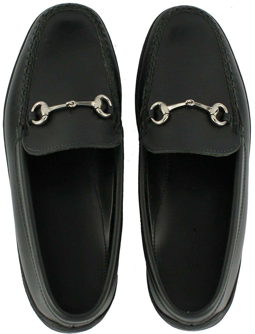 Country Club Prep Young Partner Bit Driving Shoes in Black Waxy with ...