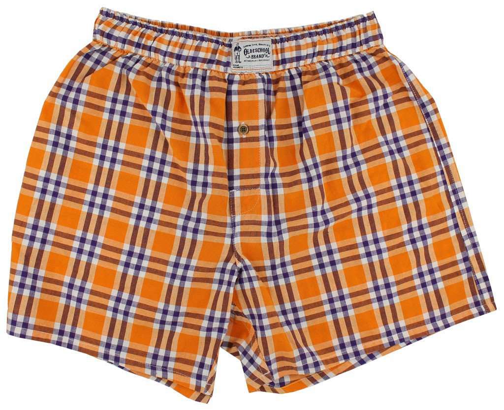 Olde School Brand Men's Boxers in Orange and Purple – Country Club Prep