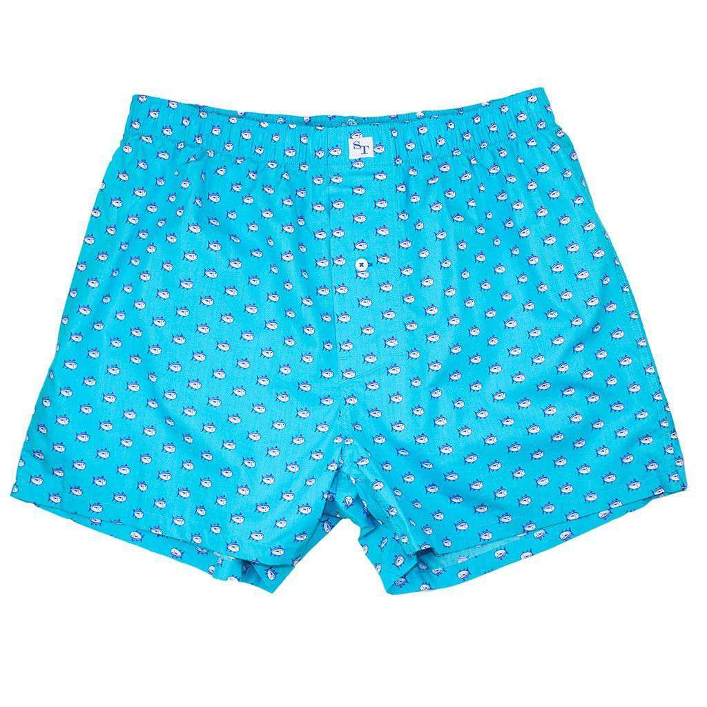 Southern Tide Skipjack Boxers in Turquoise – Country Club Prep