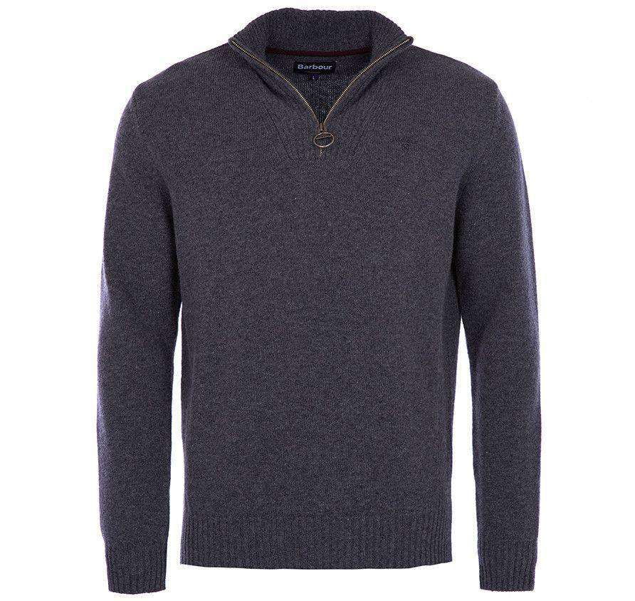 Barbour Essential Lambswool Half Zip Pullover in Charcoal – Country ...