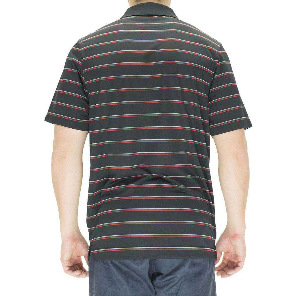 Cutter and Buck Georgia Venture Stripe Polo in Black and Red – Country ...