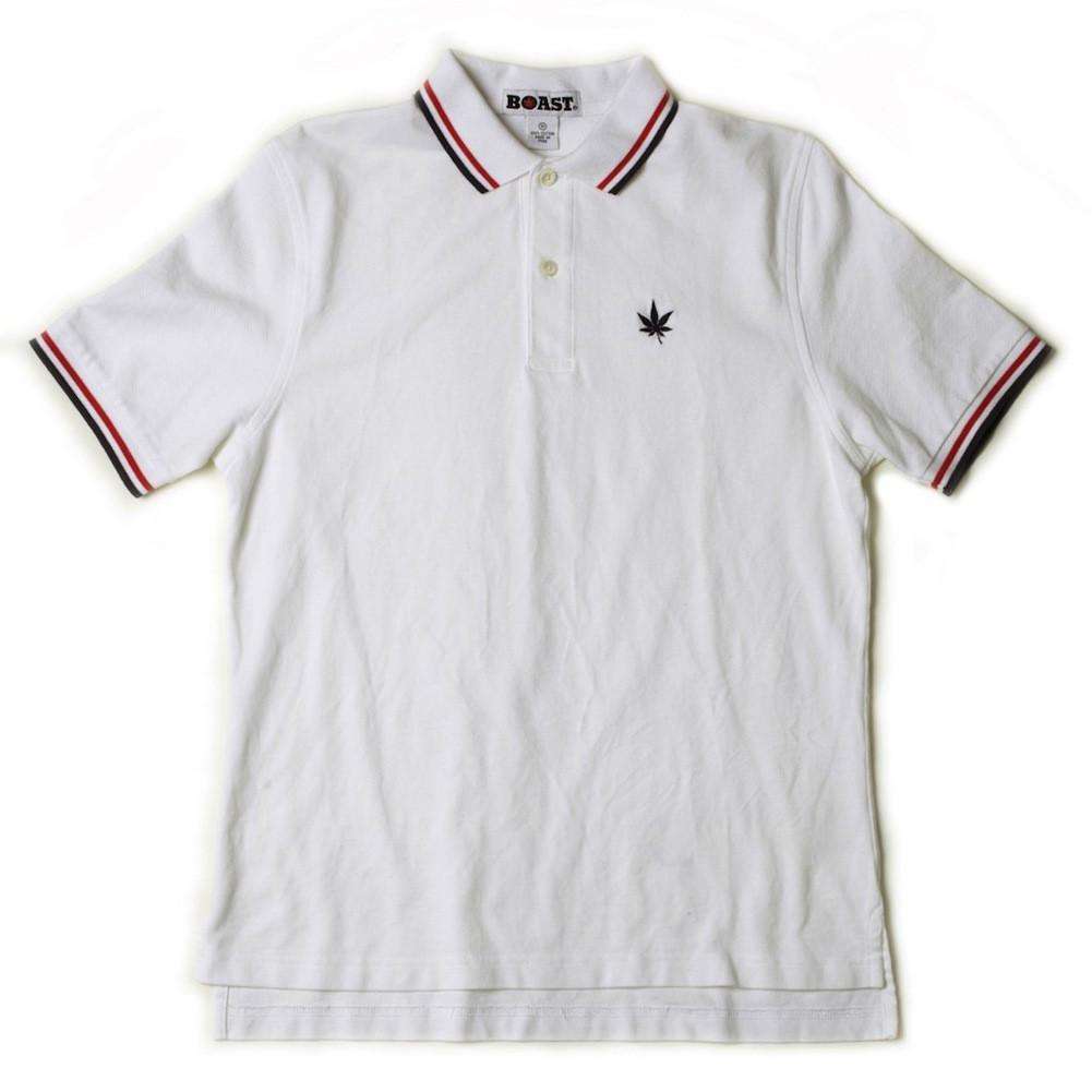 Boast Tipped Polo in White with Red and Navy – Country Club Prep