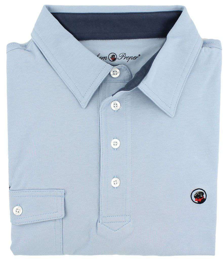 Southern Proper Tourney Golf Shirt in Light Blue – Country Club Prep