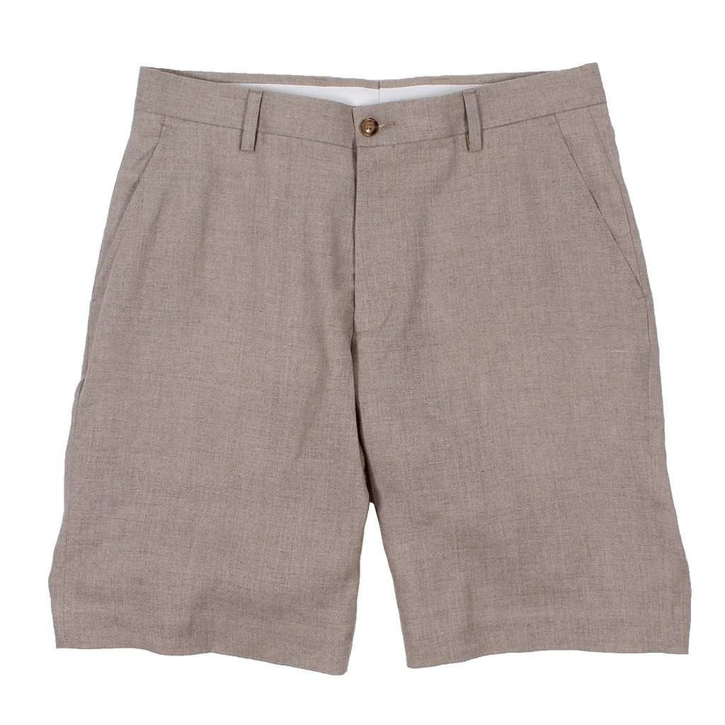 Country Club Prep Linen Shorts in Khaki