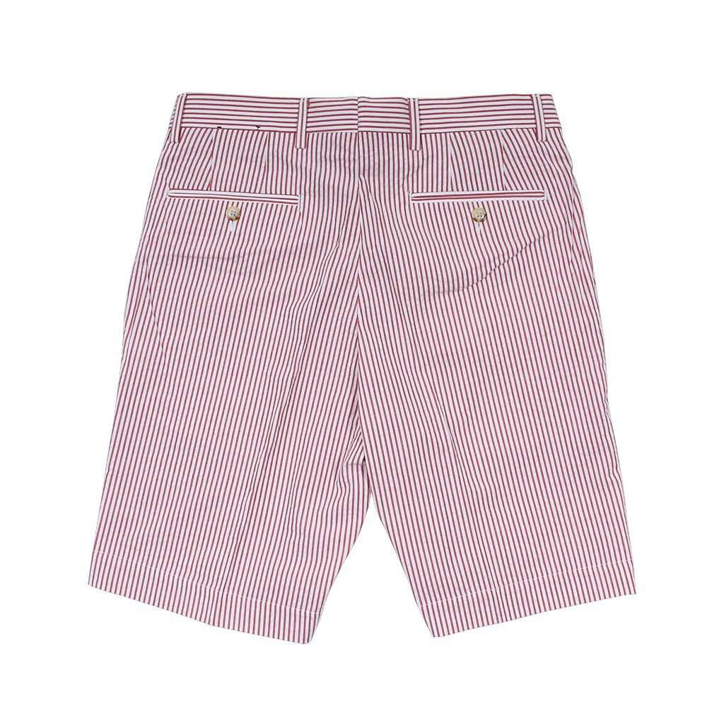 Country Club Prep Red Seersucker Shorts
