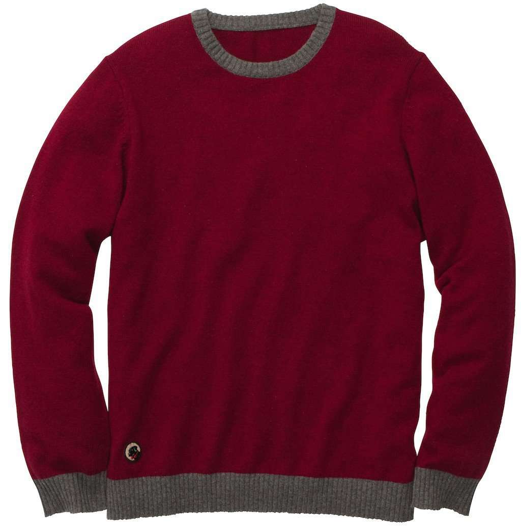 Southern Proper Let-Her Sweater in Crimson and Grey – Country Club Prep