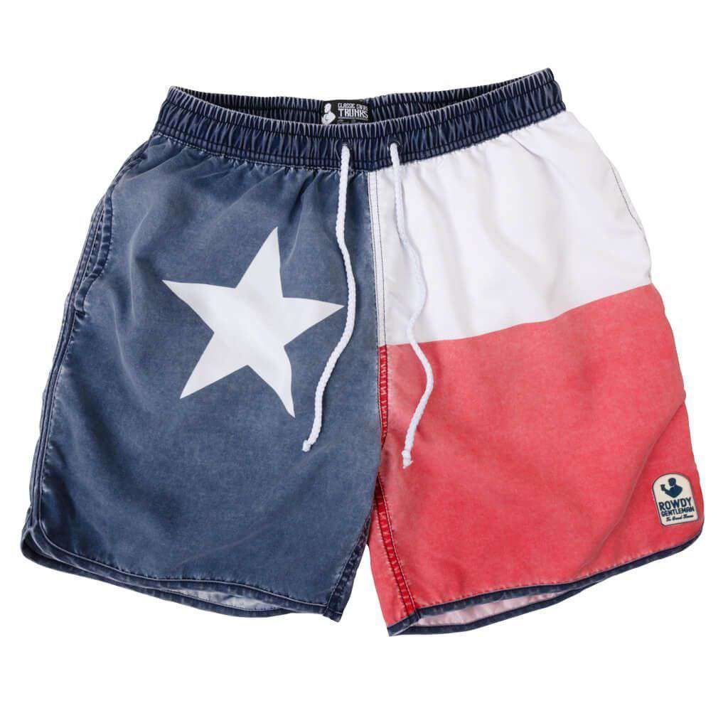 Rowdy Gentleman Faded Texas Flag Swim Trunks – Country Club Prep