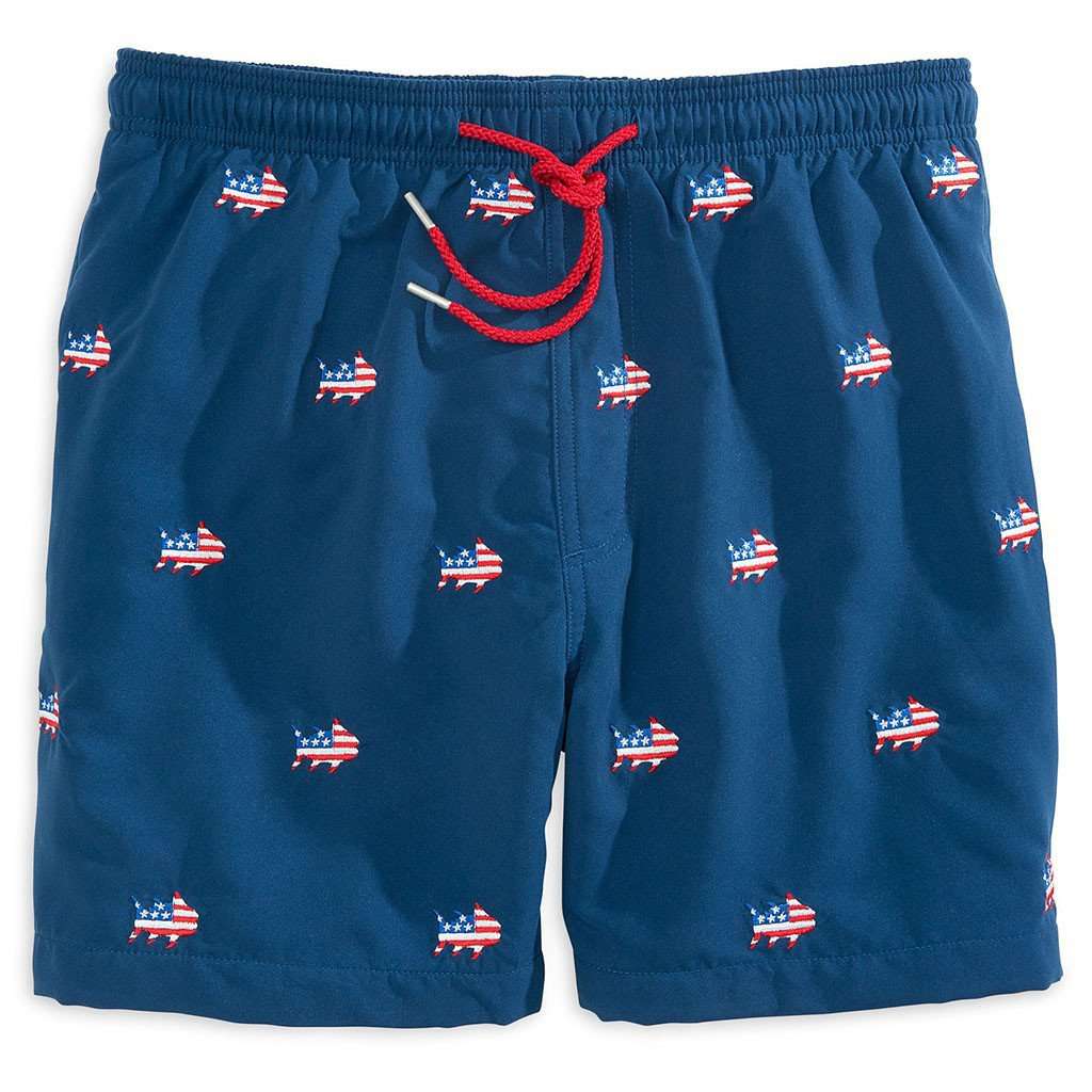 Southern Tide Oh Say Can You Sea Swim Trunk in Yacht Blue – Country ...