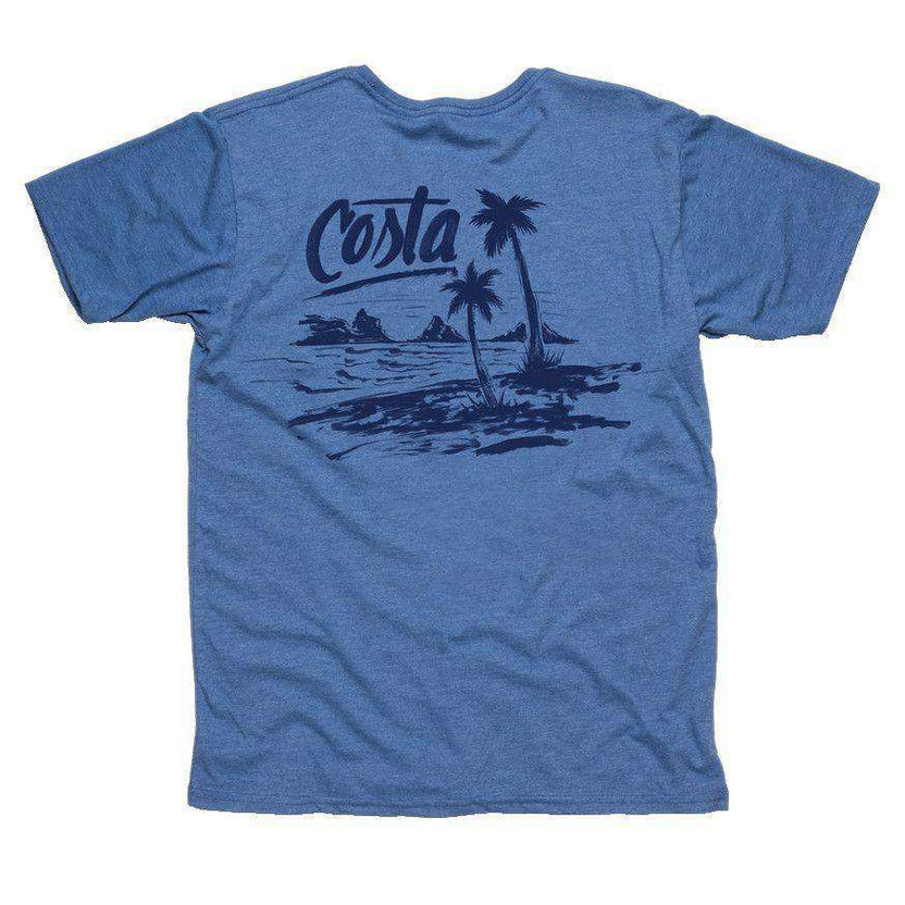 Costa Del Mar Beachside Tee in Royal Heather Blue – Country Club Prep