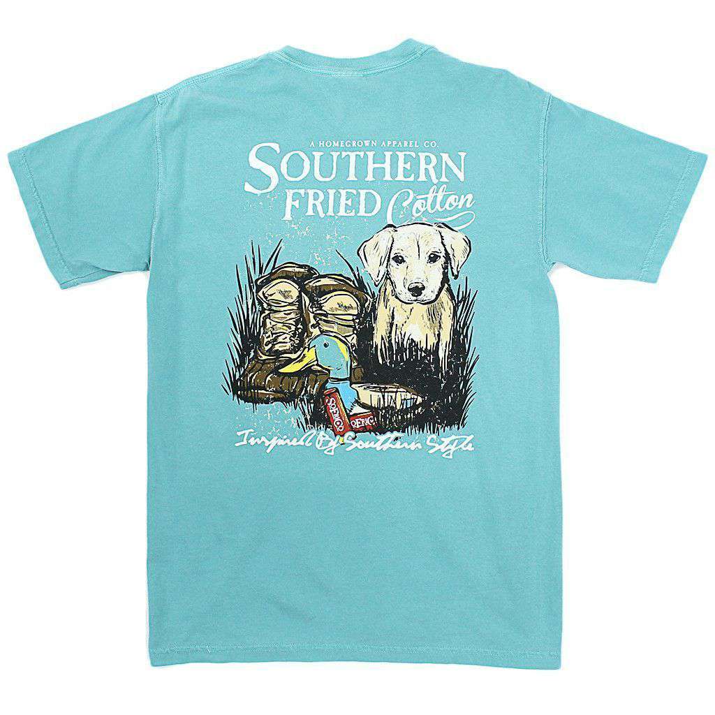 Southern Fried Cotton Duck Boots Tee Shirt in Seafoam – Country Club Prep