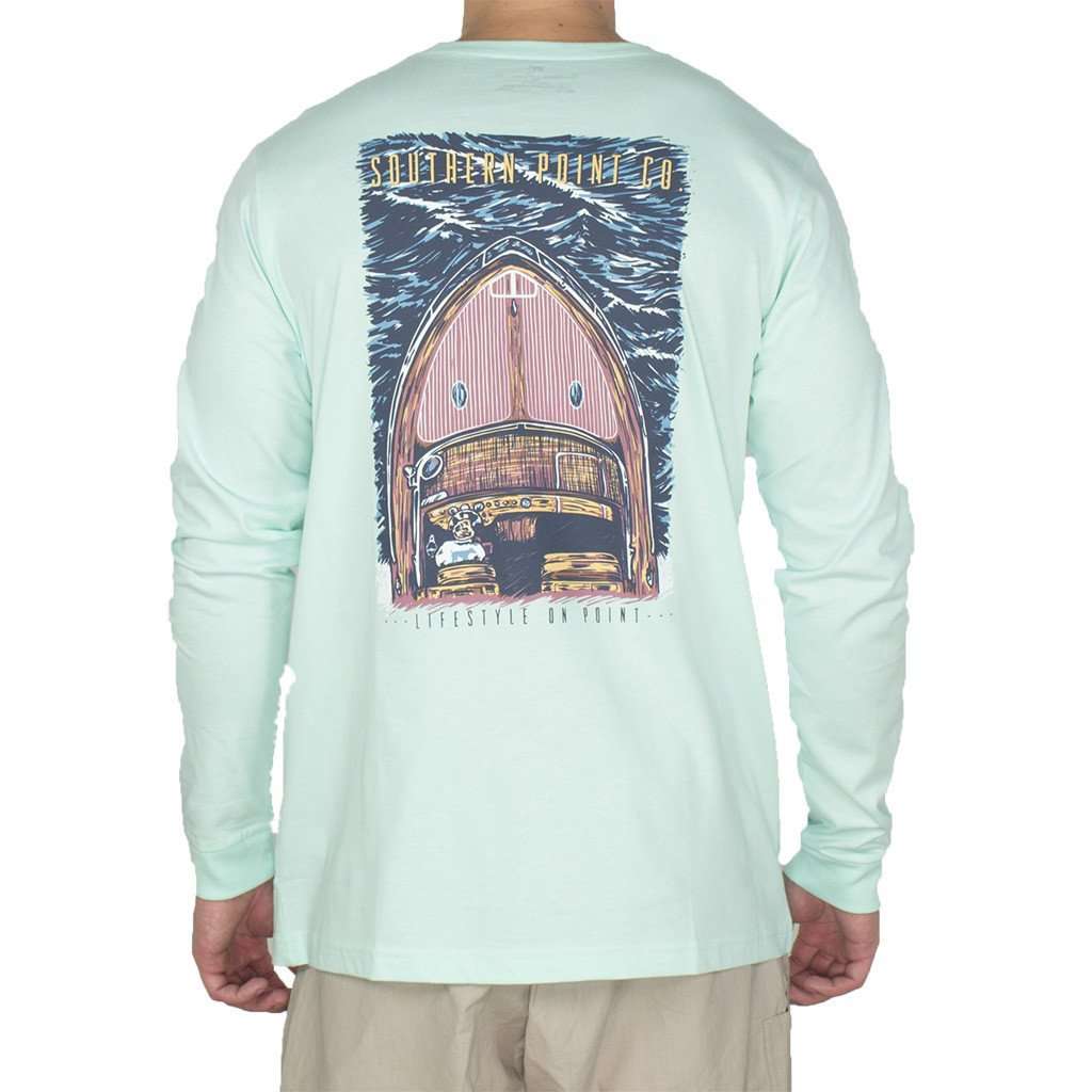 Southern Point Lifestyle on Point Long Sleeve Tee Shirt in Mint ...