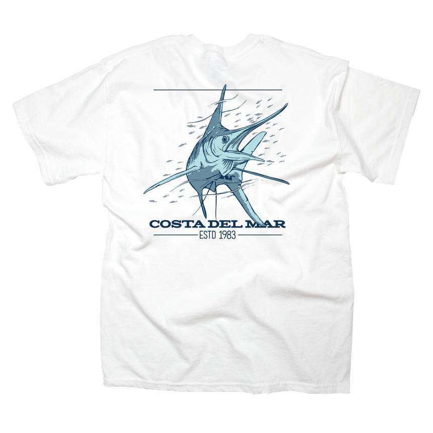 Costa Del Mar Native Tee in White – Country Club Prep