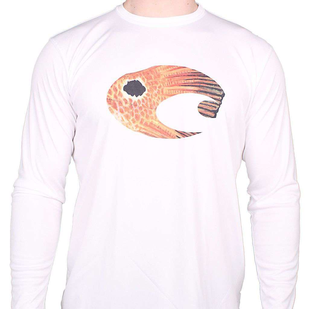 Costa Del Mar Performance Redfish Long Sleeve T-Shirt in White ...