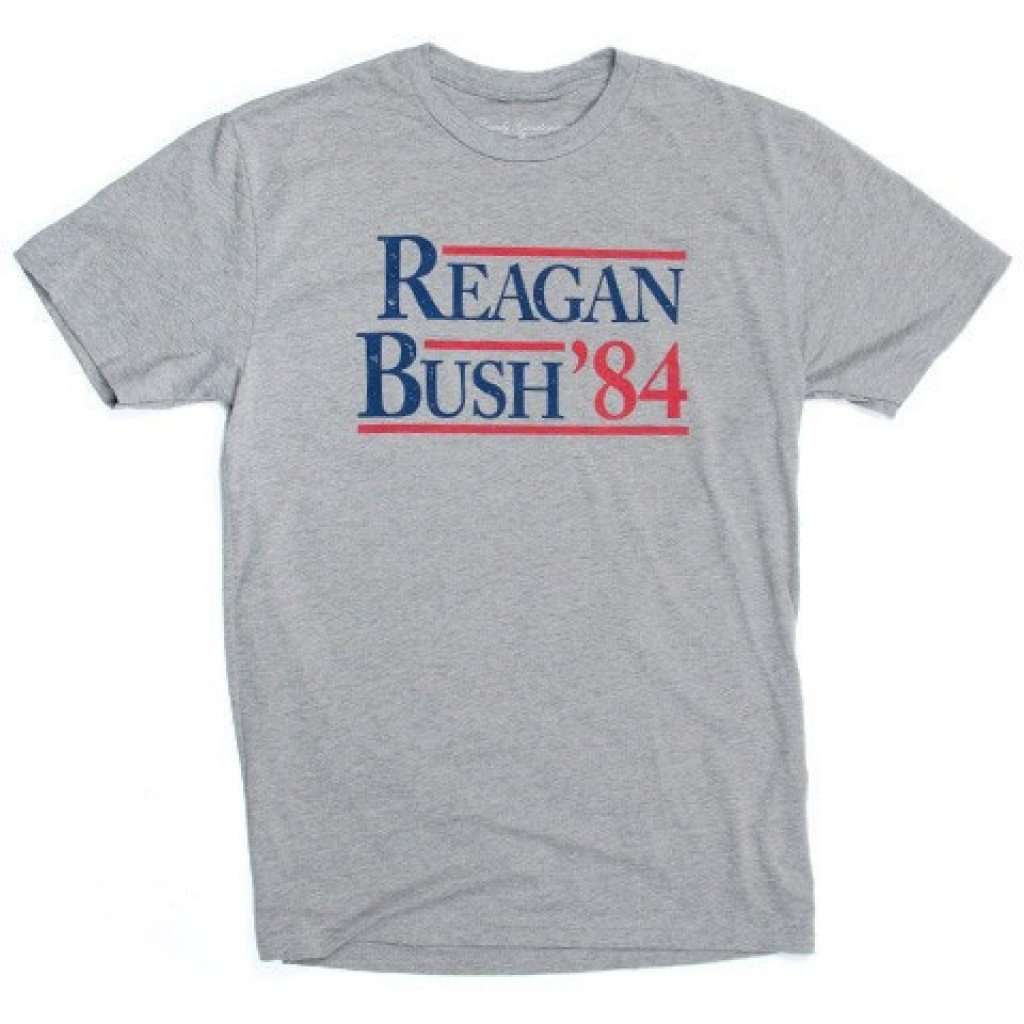 Rowdy Gentleman Reagan Bush '84 Vintage Tee in Dark Heather Grey ...