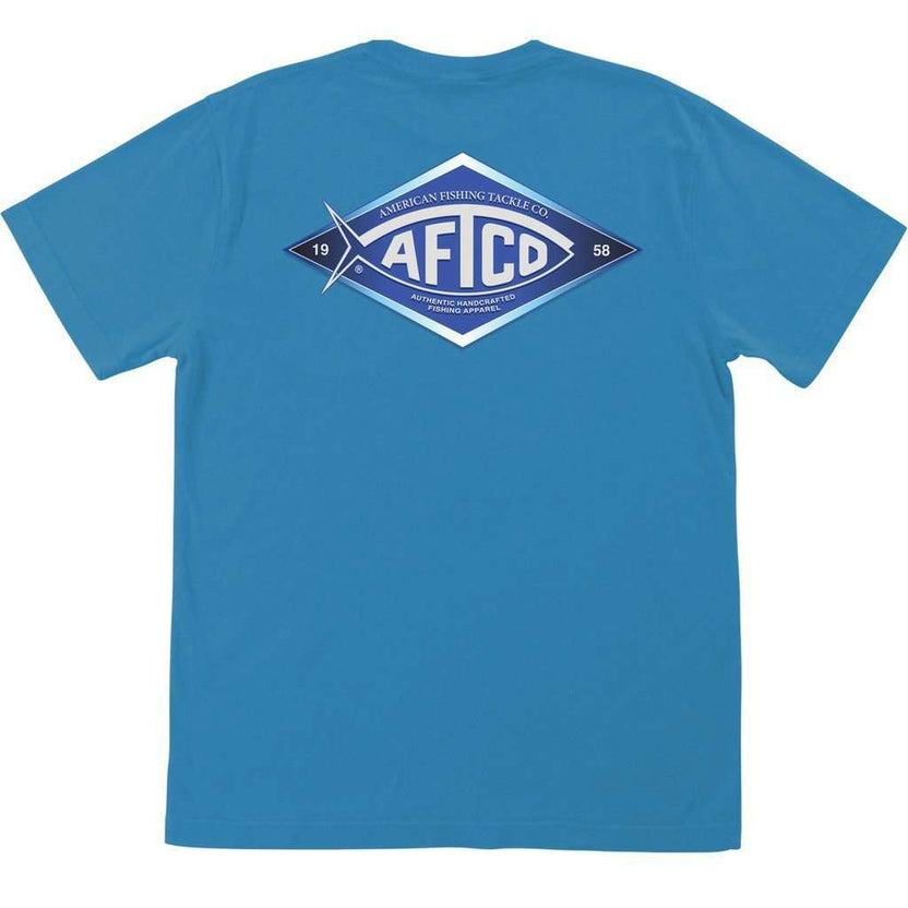 AFTCO Shadow Logo T-Shirt in Vintage Regatta Blue – Country Club Prep