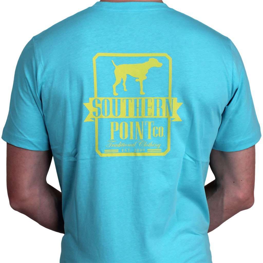 Southern Point SPC Signature Logo Tee in Aqua – Country Club Prep