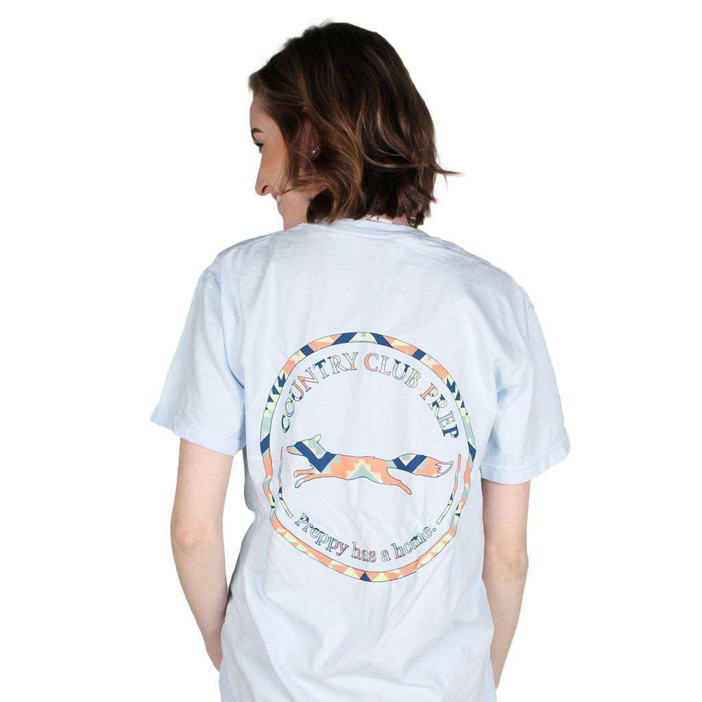 Country Club Prep The Aztec Pattern Original Logo Tee Shirt in Chambray ...