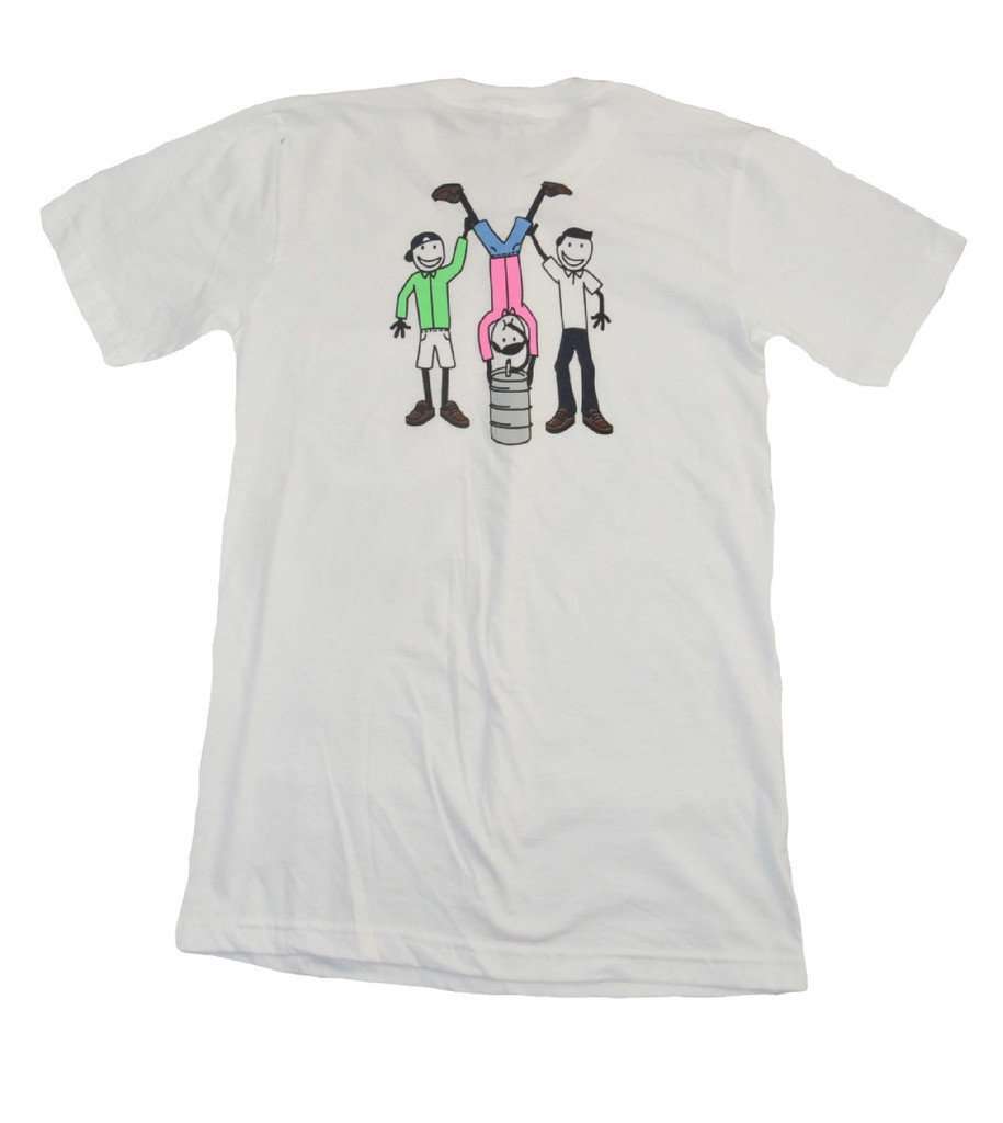 The Keg Stand Pocket Tee in White by Life Is Frat – Country Club Prep