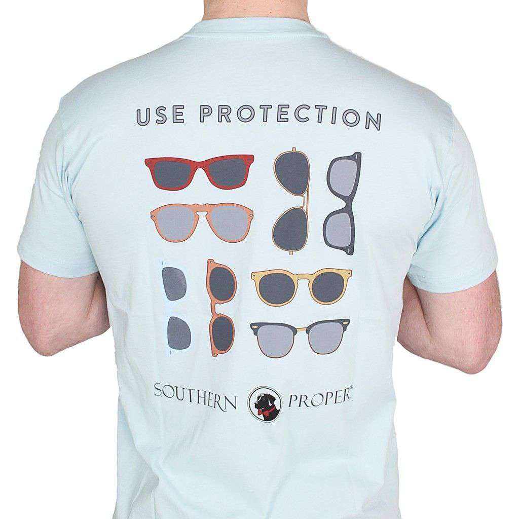 Southern Proper Use Protection Tee in Aqua – Country Club Prep