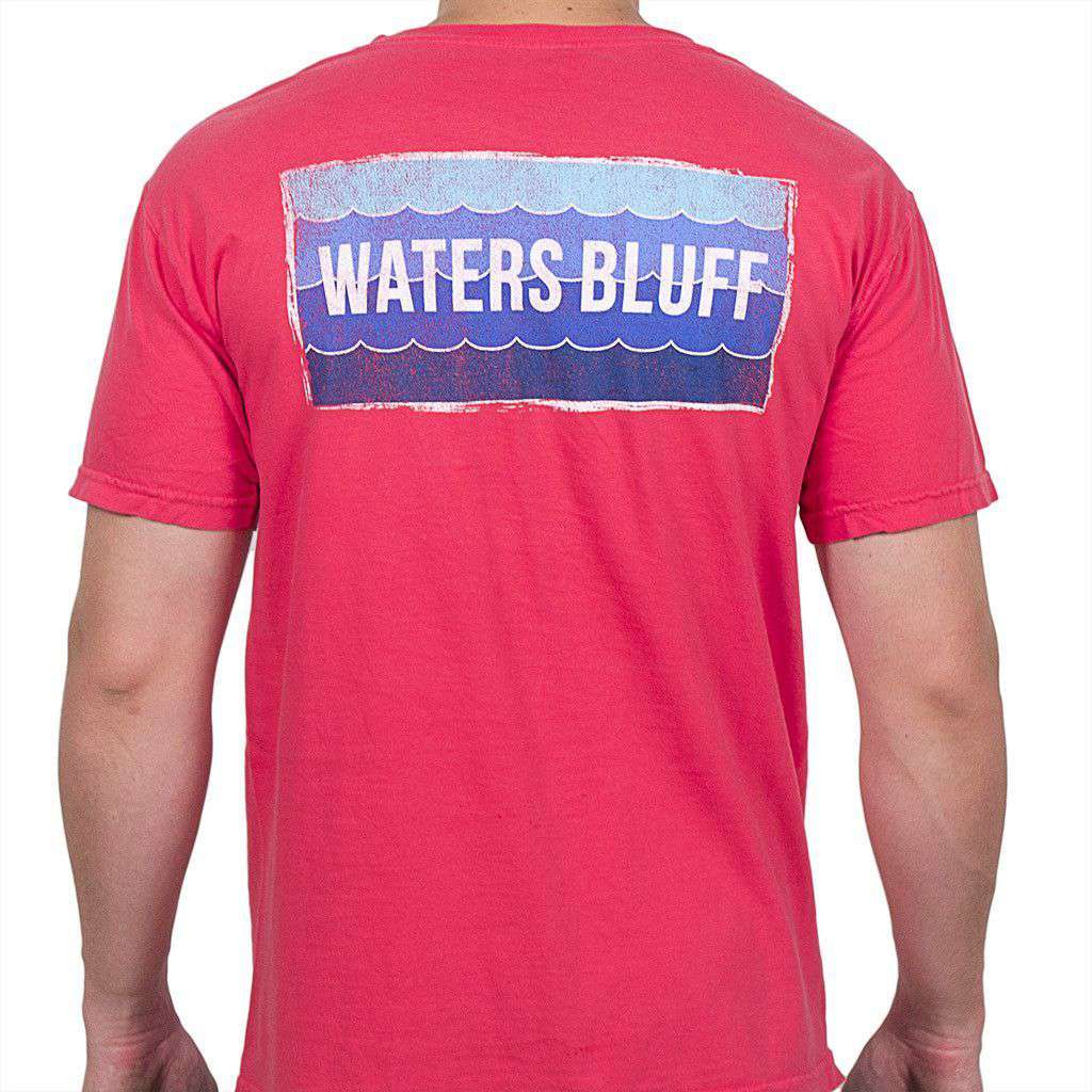 Waters Bluff Wave Tee Shirt in Paprika Red – Country Club Prep