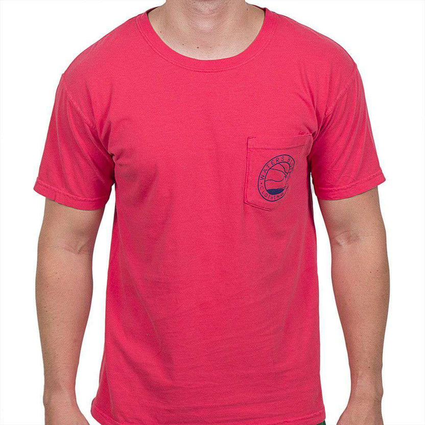 Waters Bluff Wave Tee Shirt in Paprika Red – Country Club Prep
