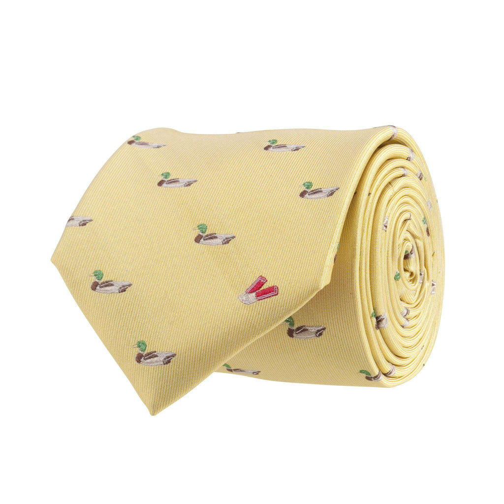 Southern Proper Ducks and Shells Tie in Yellow – Country Club Prep