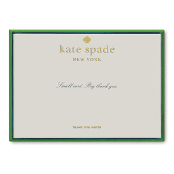 Kate Spade New York Thank You Cards in White and Green – Country Club Prep